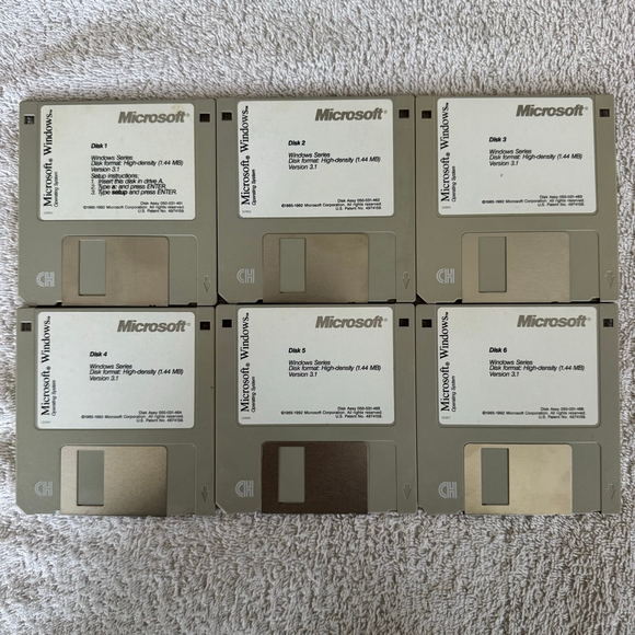 Microsoft | Computers, Laptops & Parts | Microsoft Windows 3 35 Floppy Disk Set Disks 16 ...
